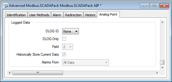 SCADAPack Modbus Driver Guide - Logged Data Properties (Configuring Analog Points)